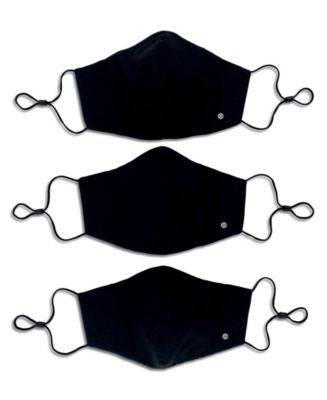 Unisex Curved Face Mask Solid 3-Pack - Macy's