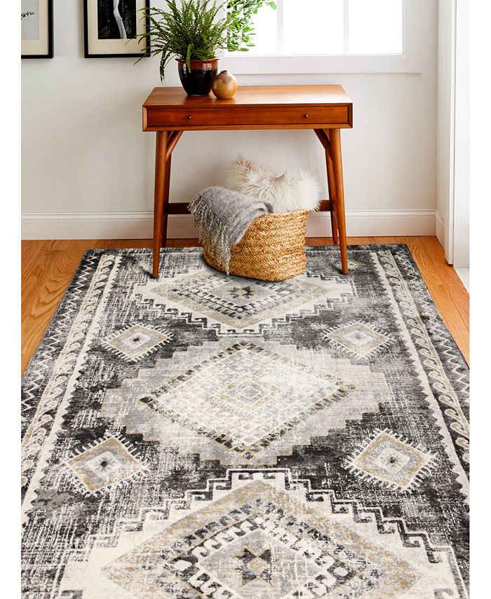 BB Rugs Mesa Mes-04 Charcoal 8'6" x 11'6" Area Rug - Macy's