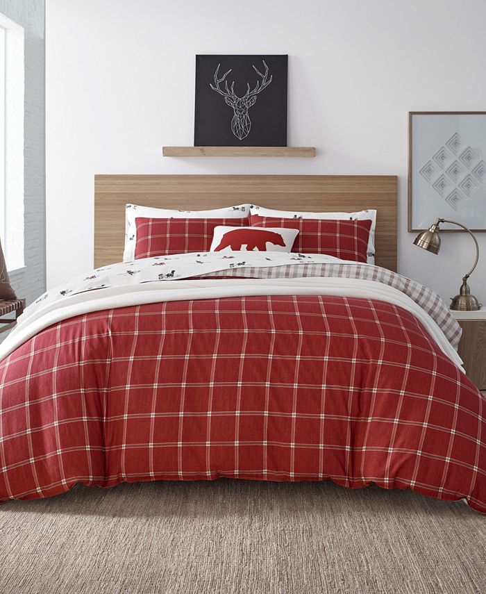 Revman Industries Eddie Bauer Corbett Plaid Full/Queen Duvet Cover Set ...