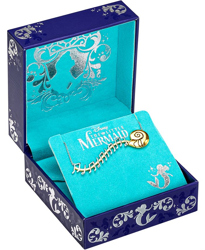 ROCKLOVE Disney's The Little Mermaid Notes & Shell 18" Pendant Necklace ...