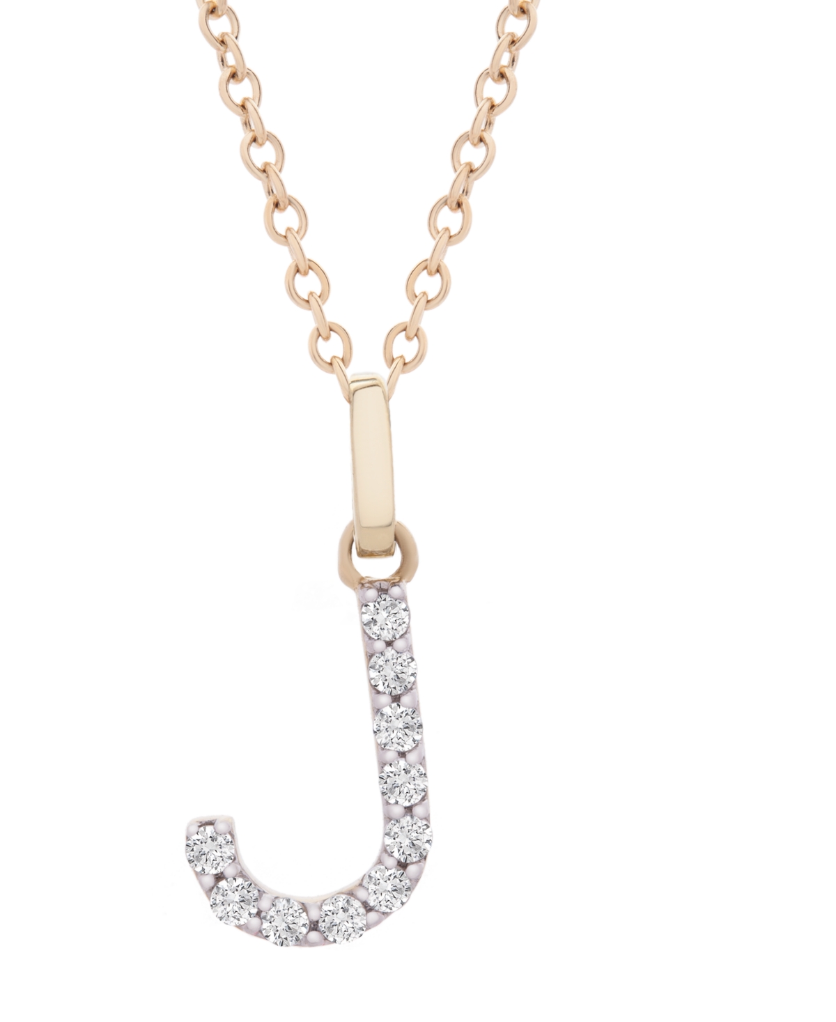 Click here for Diamond Initial Pendant Necklace (1/10 ct. t.w.) i... prices
