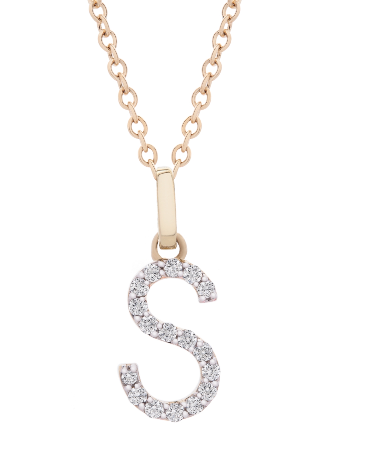 Click here for Diamond Initial Pendant Necklace (1/10 ct. t.w.) i... prices