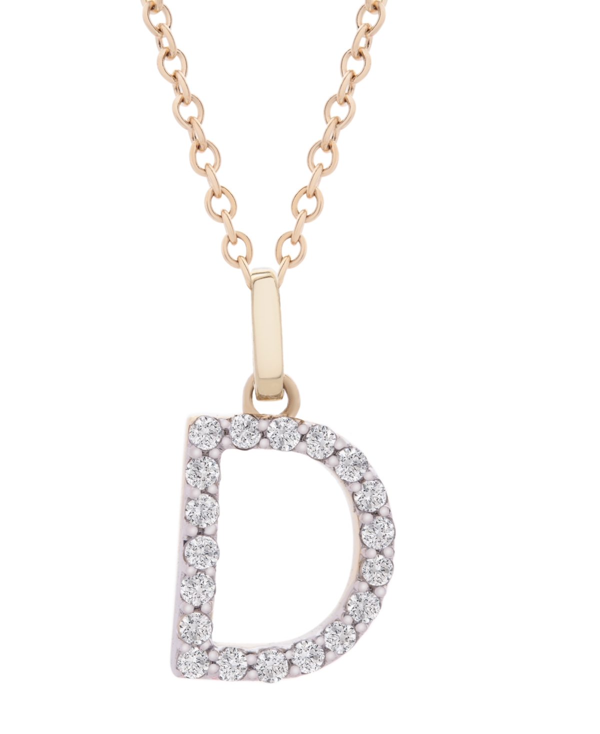 Click here for Diamond Initial Pendant Necklace (1/10 ct. t.w.) i... prices
