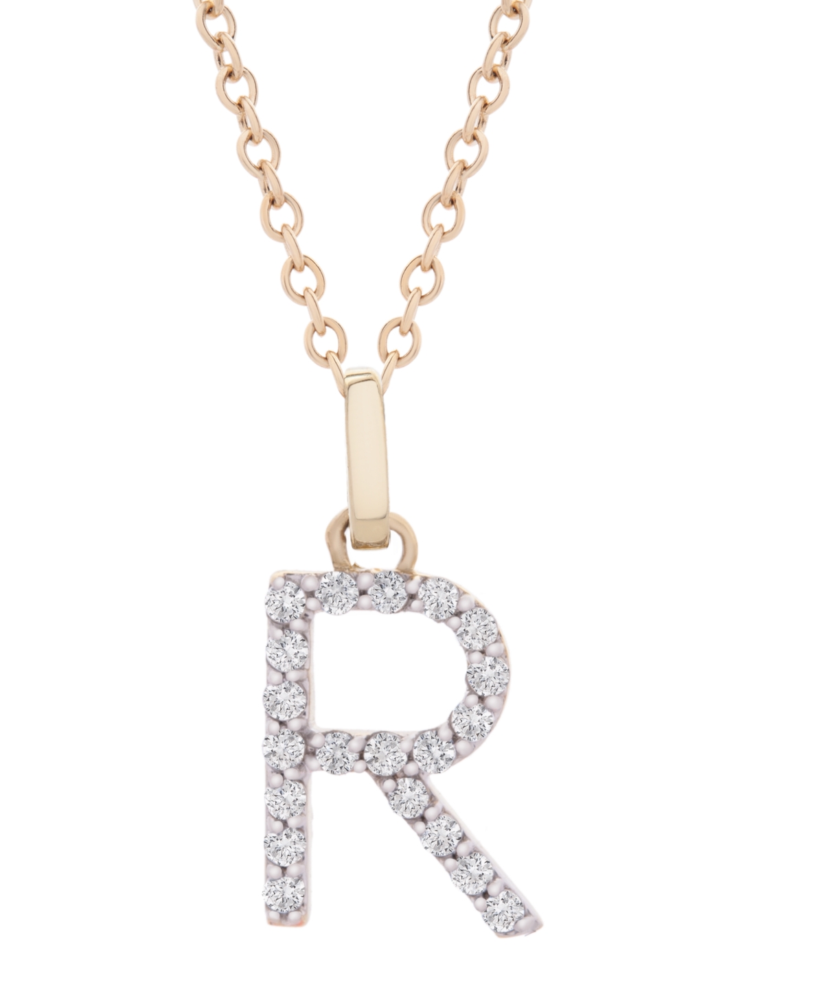 Click here for Diamond Initial Pendant Necklace (1/10 ct. t.w.) i... prices