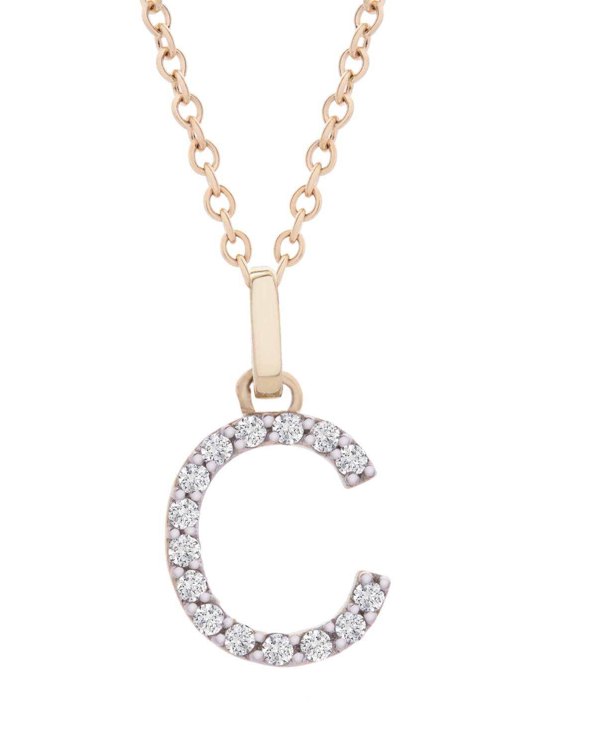 Click here for Diamond Initial Pendant Necklace (1/10 ct. t.w.) i... prices