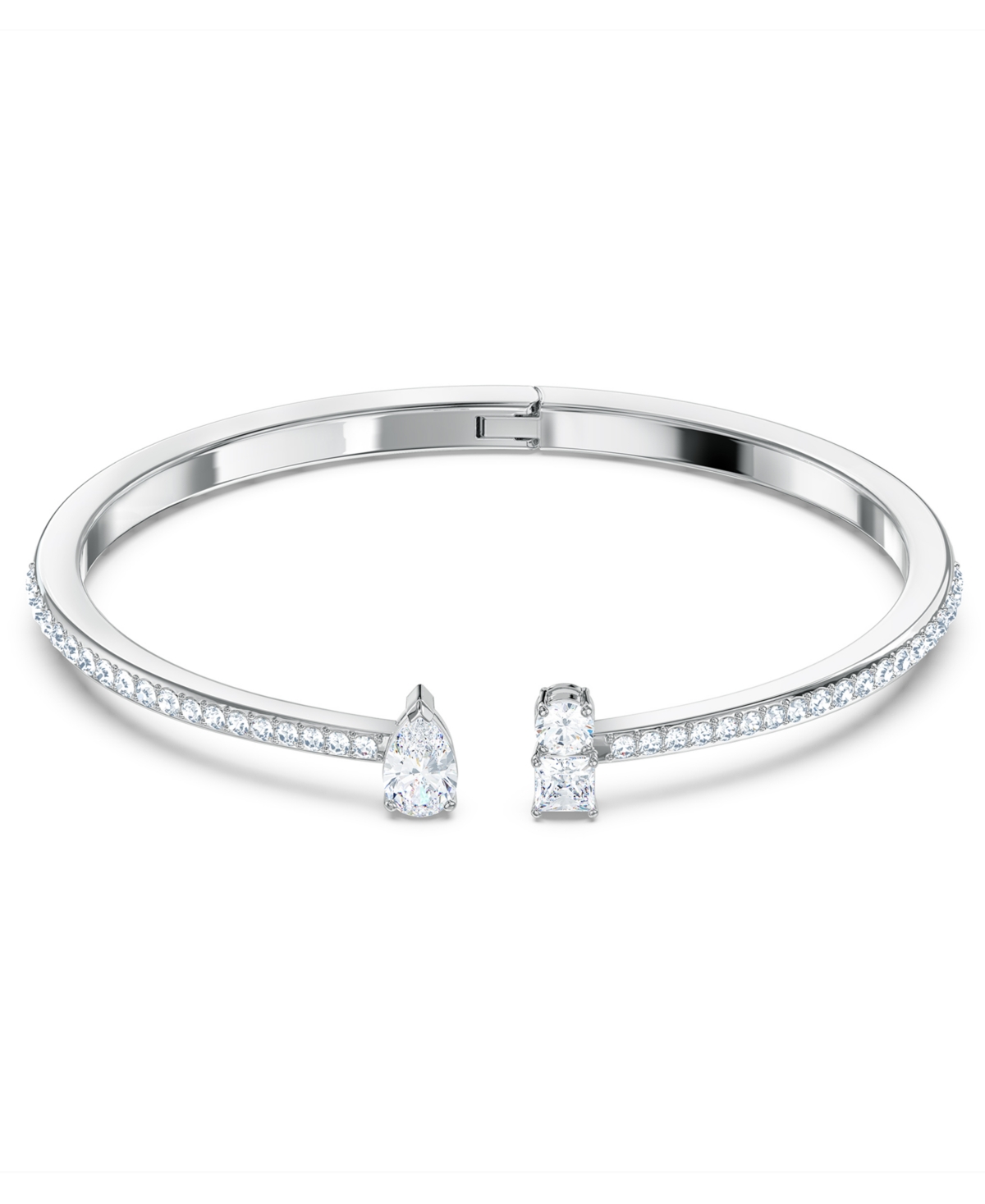 Click here for Swarovski Silver-Tone Crystal Cuff Bracelet - Crys... prices