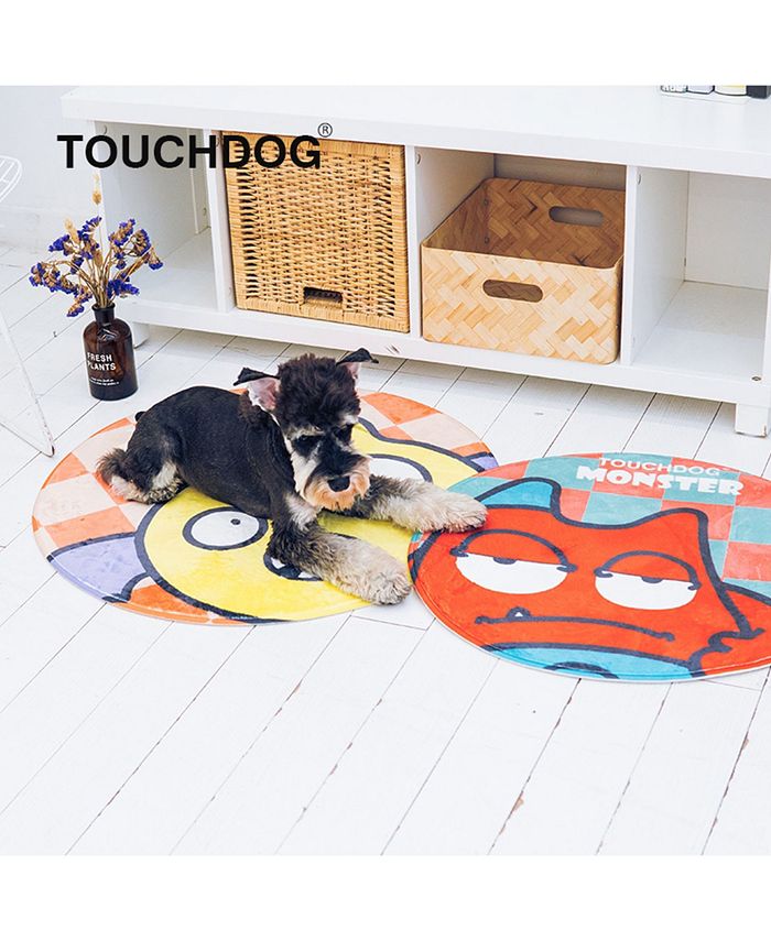 Touchdog Cartoon Monster Rounded Cat and Dog Mat - Macy's
