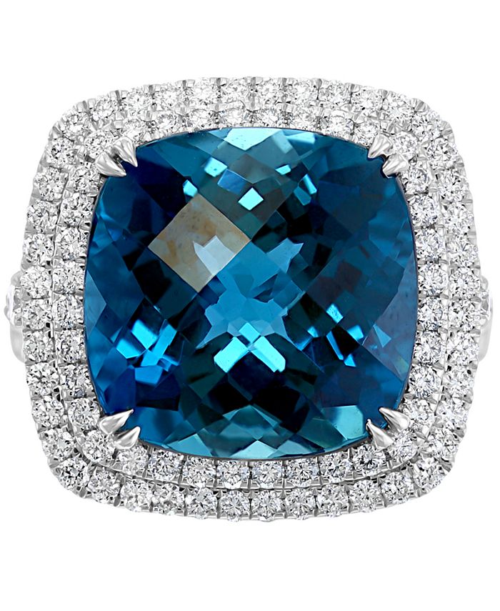 EFFY Collection EFFY® London Blue Topaz (12-1/3 ct. t.w.) & Diamond (1 ...
