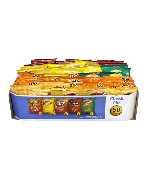 Frito-Lay Frito Lay Potato Chips Bags Variety Pack, 1 oz, 50 Count ...