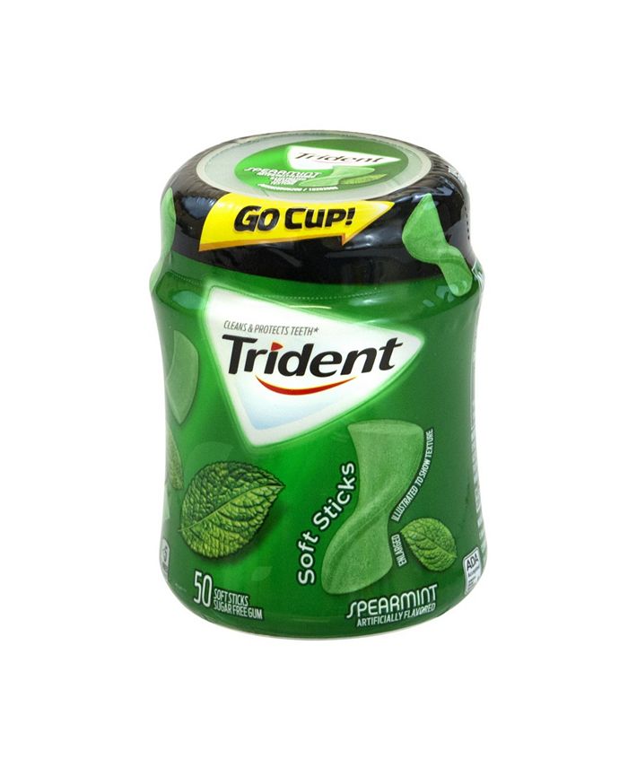 Trident Sugar-Free Soft Sticks Spearmint Gum, 50 Count, 6 Pack - Macy's