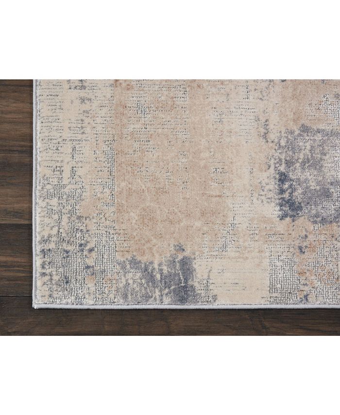 Nourison Home Rustic Textures RUS02 Beige and Gray 2'2" x 7'6" Runner ...