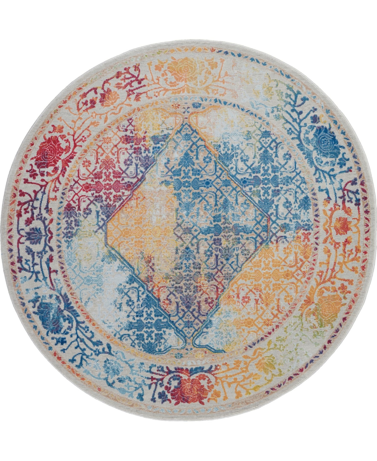 Click here for Nourison Home Ankara Global ANR04 Ivory 4 Round Ru... prices