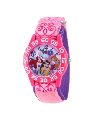 Disney Princess Ariel, Belle Girls' Pink Plastic Watch 32mm - Macy's