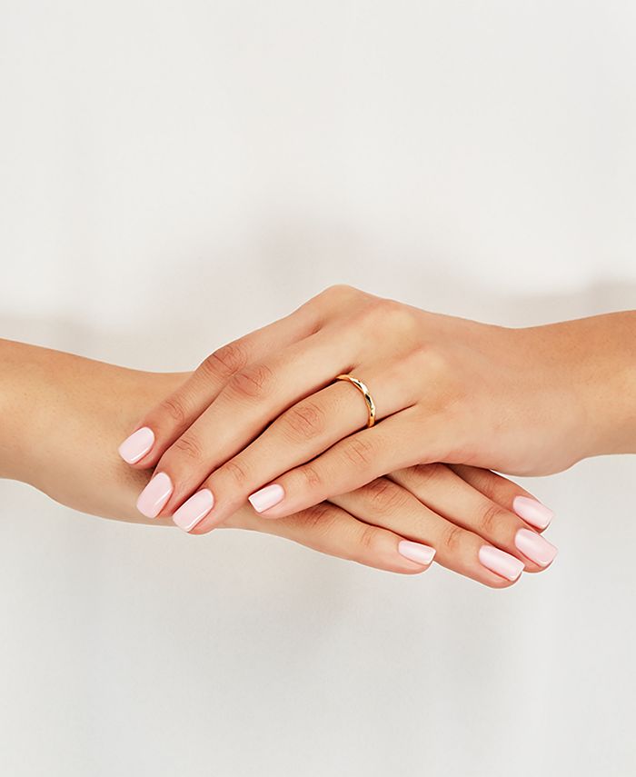 Macy's Polished Twist-Look Band in 10k Gold, Rose Gold & White Gold ...