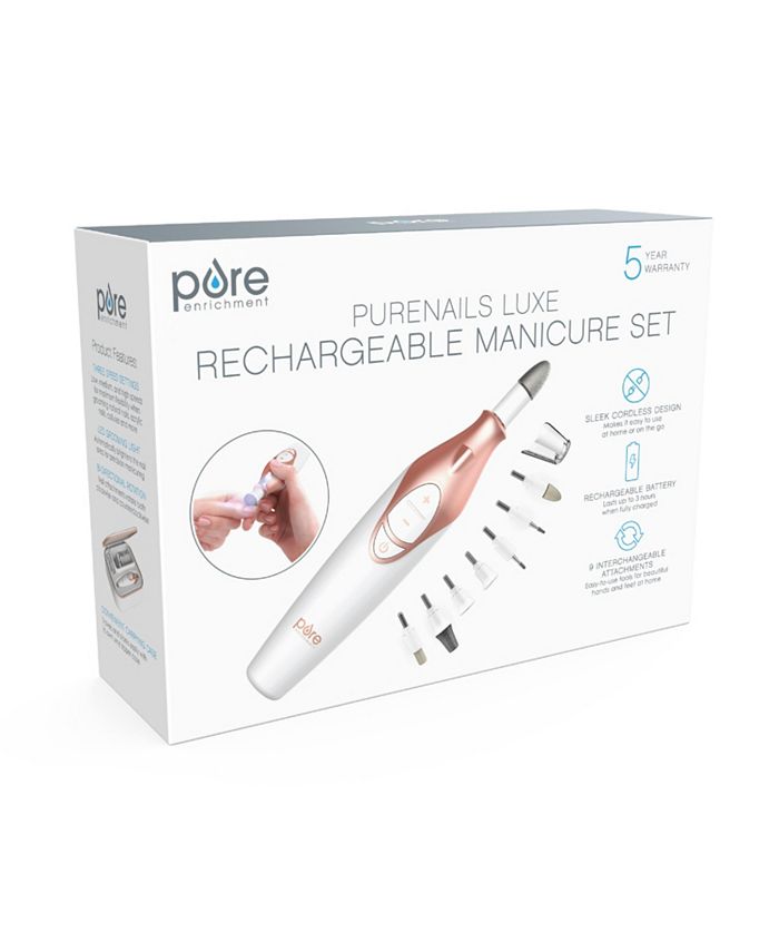 Pure Enrichment PureNails Luxe Rechargeable Manicure Set - Macy's