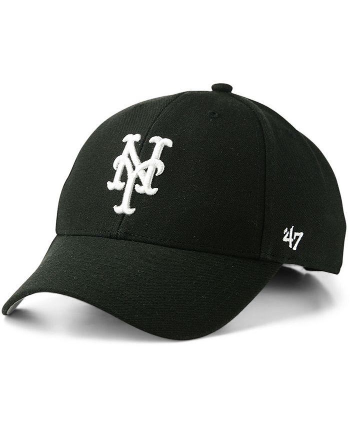 '47 Brand New York Mets Black White MVP Cap - Macy's