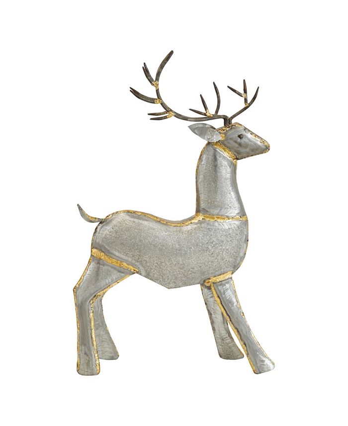 CREATIVE CO-OP INC 20" Galvanized Metal Reindeer Figurine - Macy's