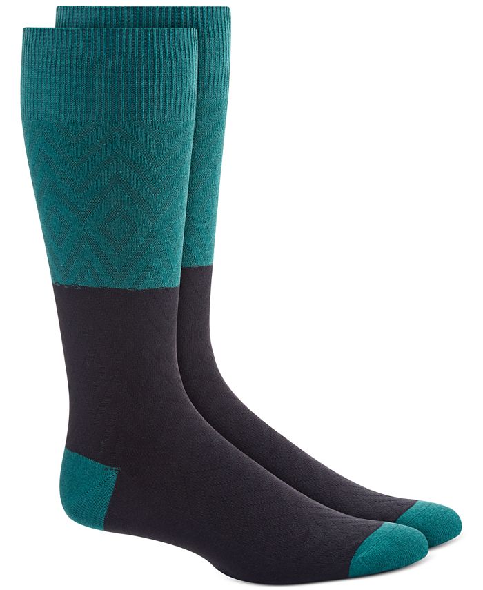 Alfani Men's Colorblocked Textured Diamond Socks, Created for Macy's ...