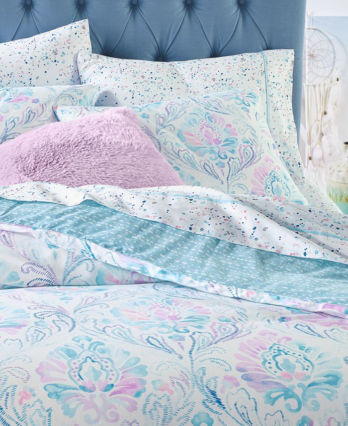 Whim by Martha Stewart Reversible 2-Pc. Watercolor Damask-Print Twin ...
