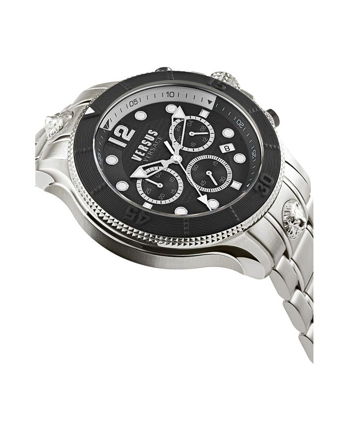 Versus by Versace Men's Volta Silver Tone Stainless Steel Bracelet ...