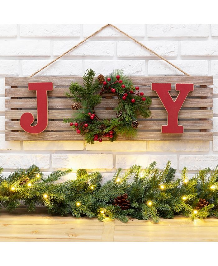 Glitzhome Wooden Christmas Joy Wall Decor - Macy's