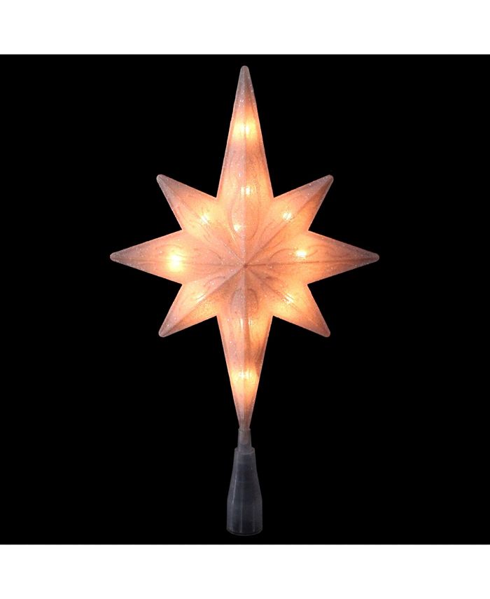 Northlight Lighted Bethlehem Star with Scrolling Christmas Tree Topper ...