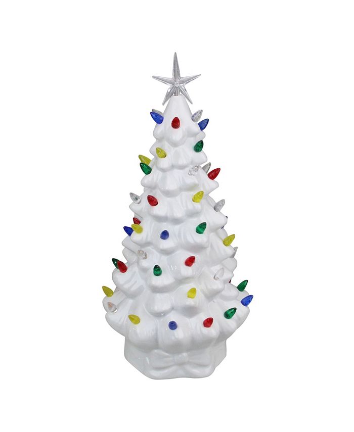 Northlight LED Lighted Retro Table Top Christmas Tree with Star Topper ...