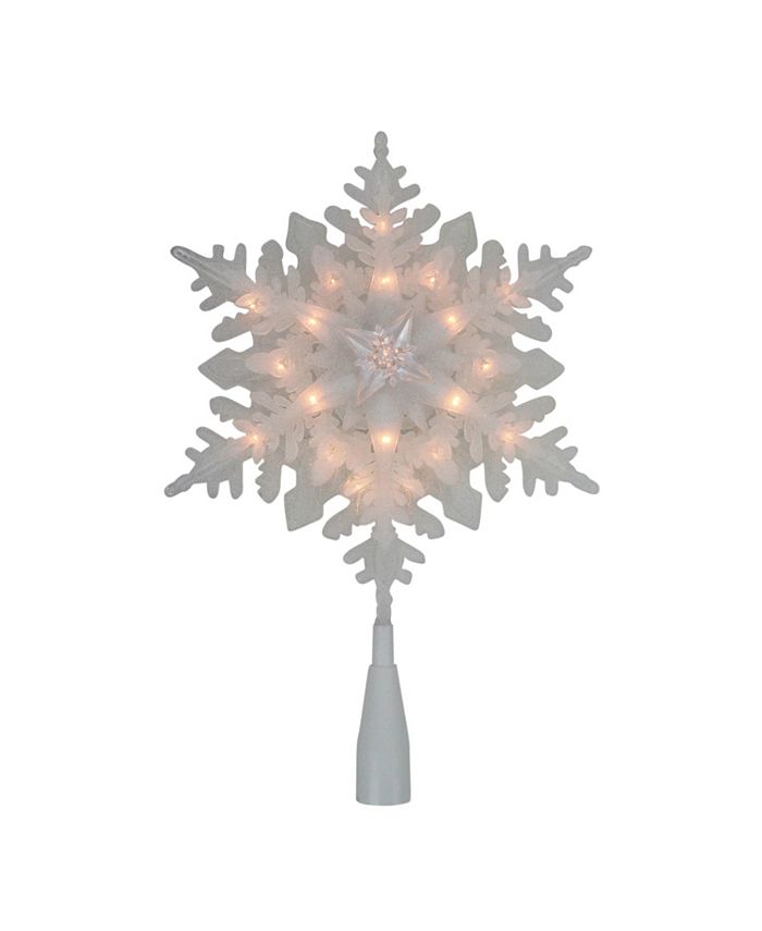 Northlight Pre-Lit Snowflake Christmas Tree Topper - Macy's