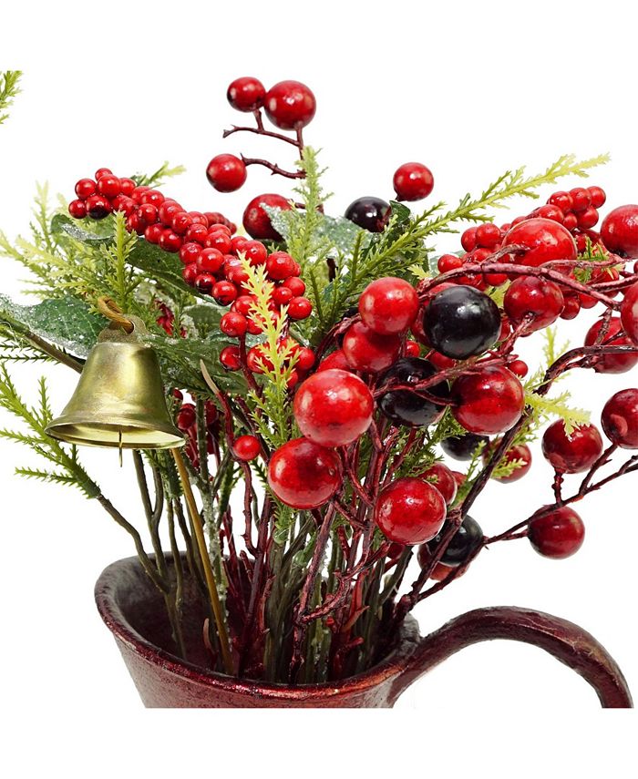 Northlight Foliage with Bell in Vintage-Like Milk Jug Christmas ...