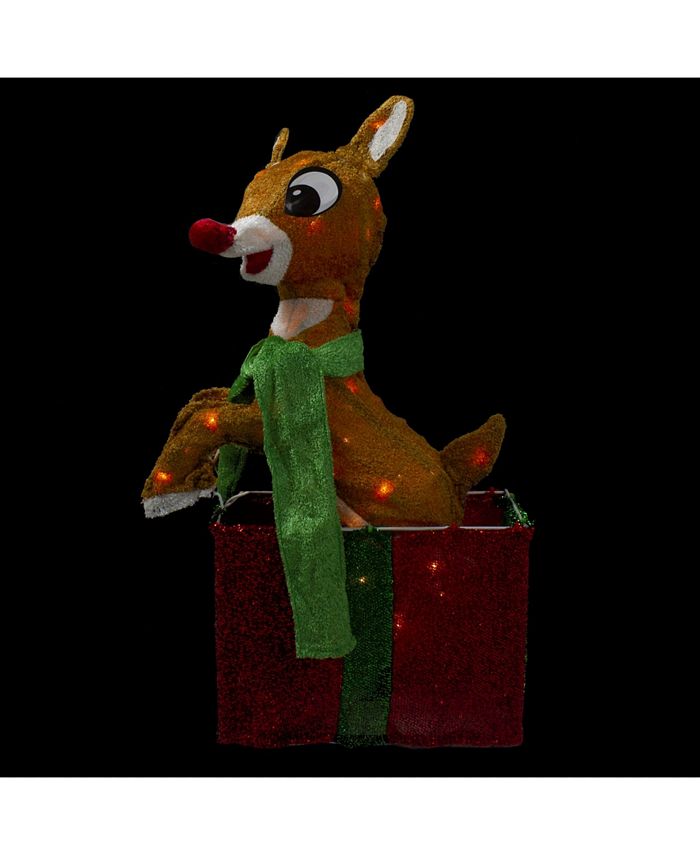 Northlight Pre-Lit Rudolph The Red-Nosed Reindeer Gi Box Christmas ...