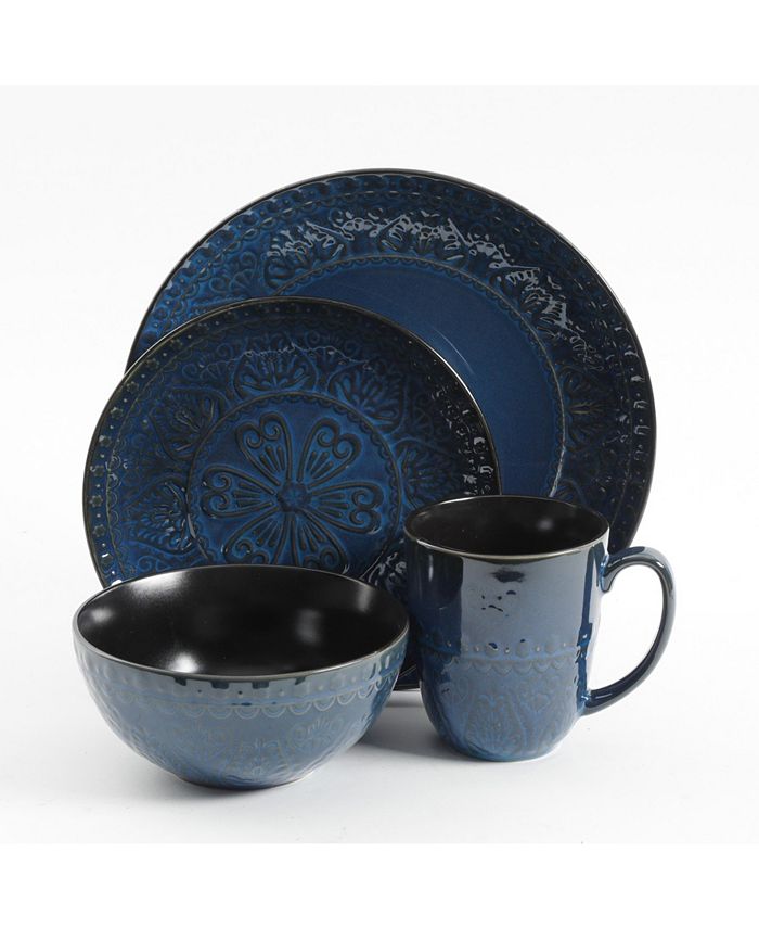 Gibson Elite Milanto 16 Piece Stoneware Dinnerware Set - Macy's
