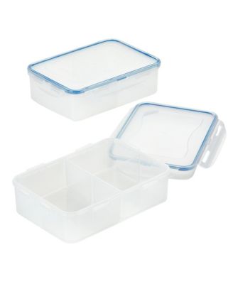 Lock n Lock Easy Essentials Divided 4-Pc. Rectangular Food Storage ...