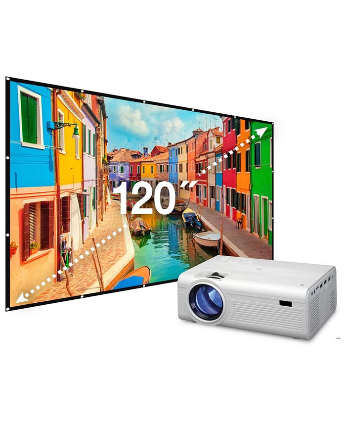 GPX Mini Projector with Bluetooth and Projection Screen, PJ308VP - Macy's