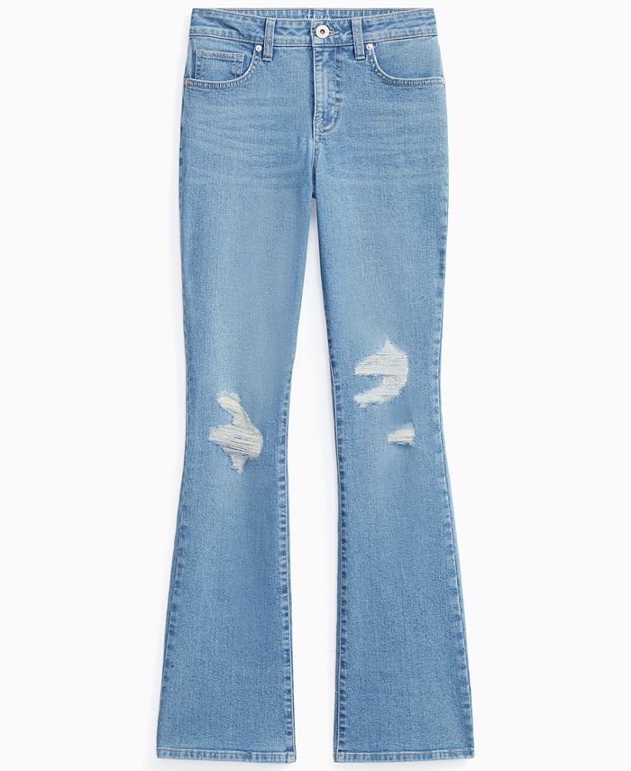 Style & Co Ripped High-Rise Bootcut Jeans, Created for Macy's - Macy's