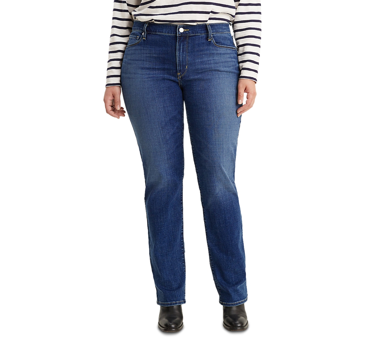 Click here for Levis Trendy Plus Size Classic Straight Leg Jeans... prices