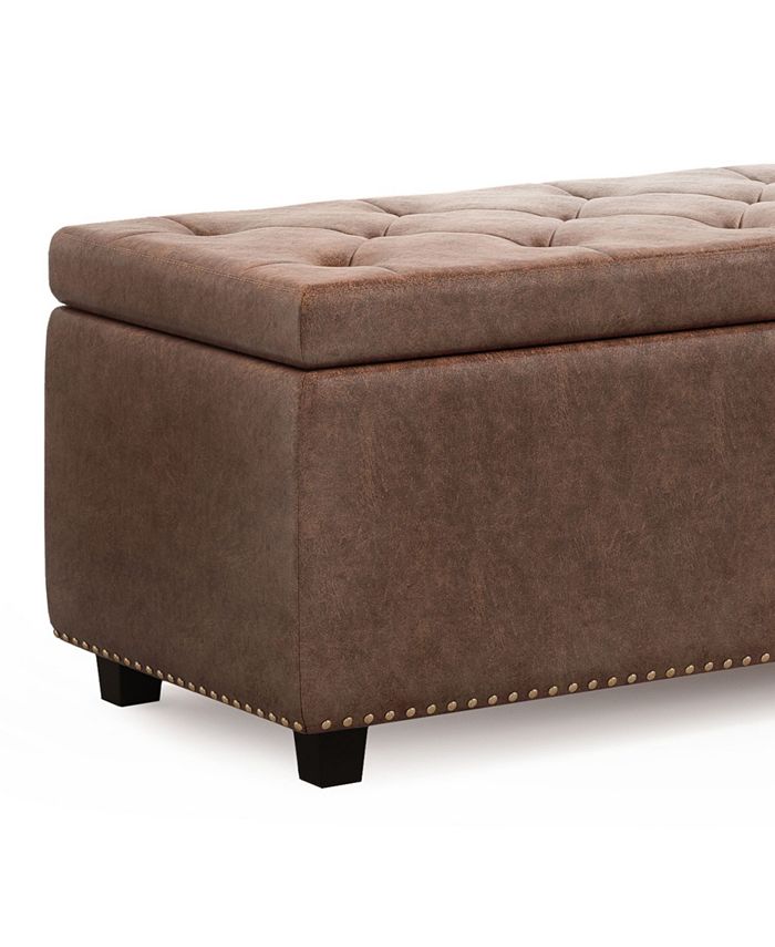 Simpli Home Hamilton Traditional Rectangle Storage Ottoman - Macy's