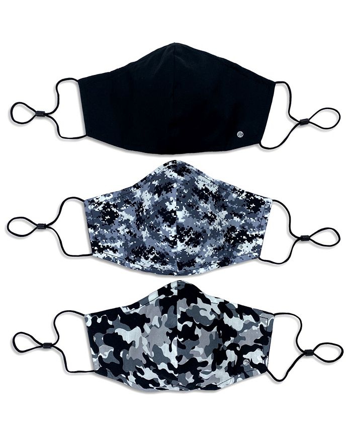 Society of Threads Unisex Curved Face Mask Camo 3-Pack - Macy's
