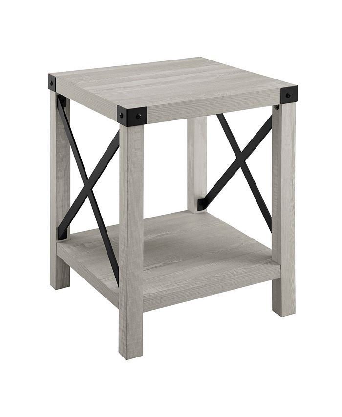 Walker Edison Rustic Wood Side Table - Macy's