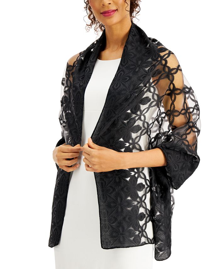 INC International Concepts Lattice Lace Evening Wrap, Created for Macy ...