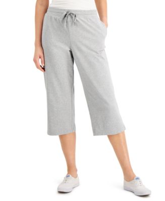 Karen Scott Petite Knit Drawstring Capri Pants, Created for Macy's - Macy's