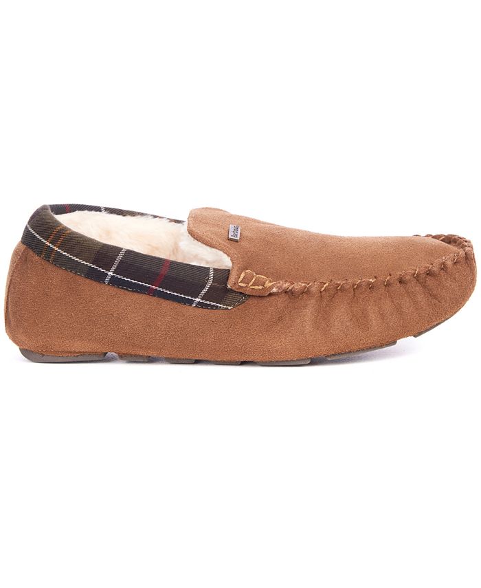 Barbour Men's Monty Faux-Shearling Moc-Toe Slippers - Macy's