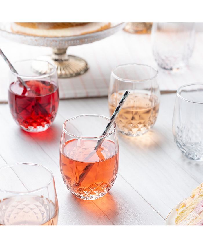 Longchamp Cristal D'Arques 10oz Stemless Wine Glass, Set of 12 - Macy's