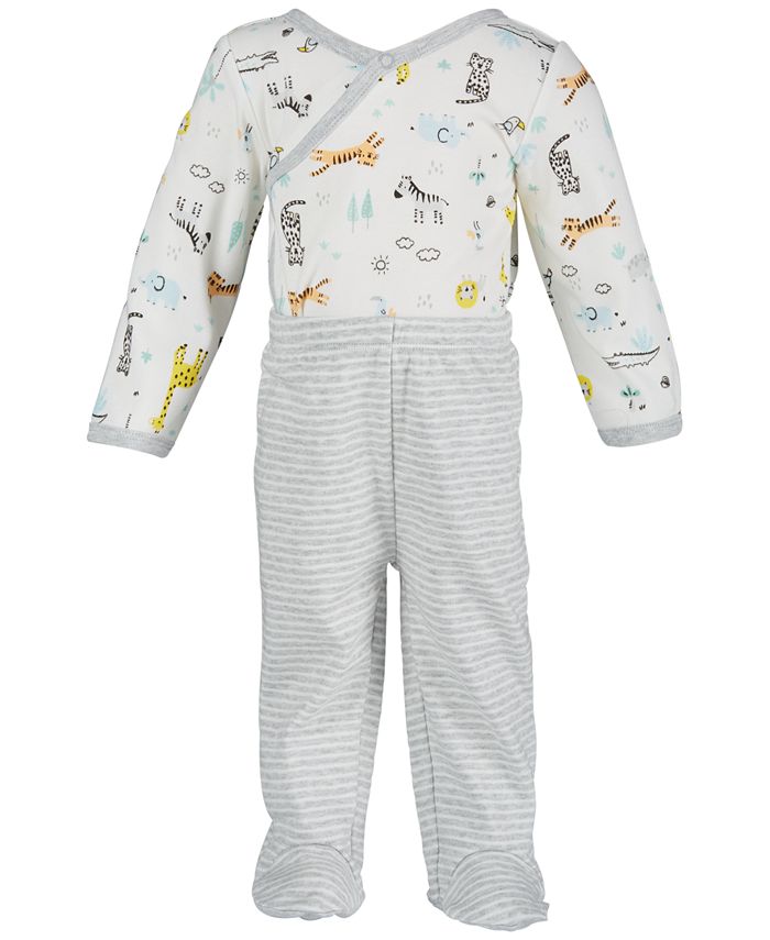 First Impressions Baby Boys 2-Pc. Safari-Print Bodysuit & Pants Set, Created for Macy's - Macy's
