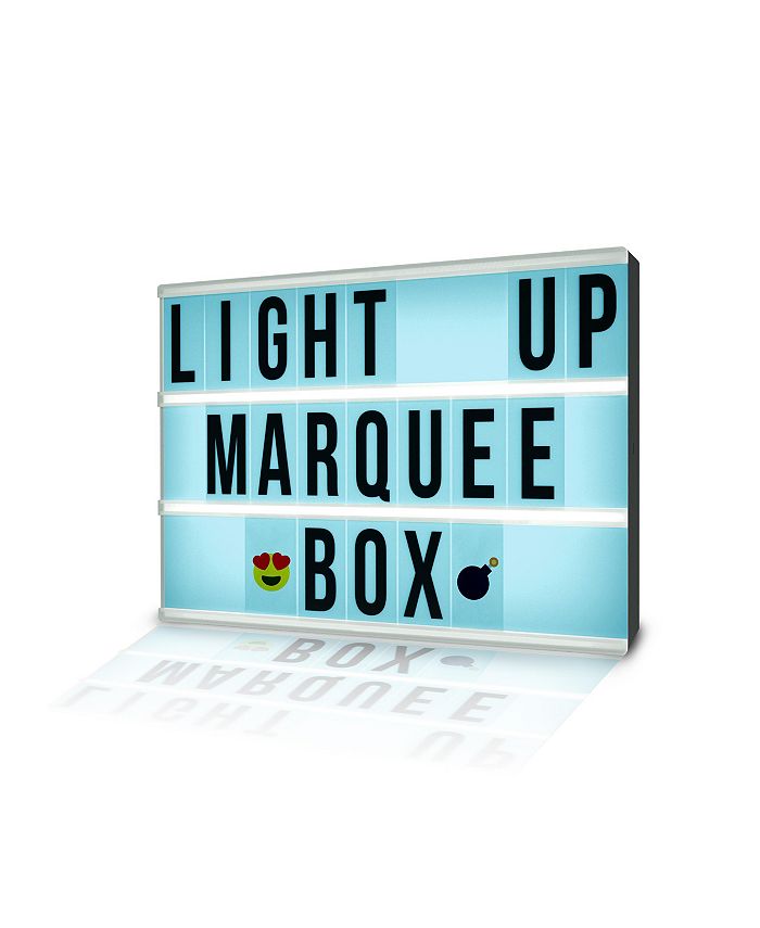 Tzumi Aura LED Multi-Color Light Up Marquee Box with Remote, Alphabet ...
