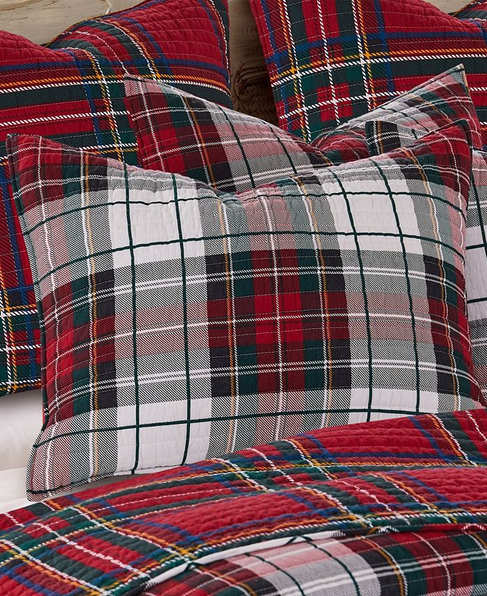 Levtex Spencer Red Plaid Reversible Quilt, Twin - Macy's Levtex Spencer Red Plaid Reversible Quilt, Twin - Macy's