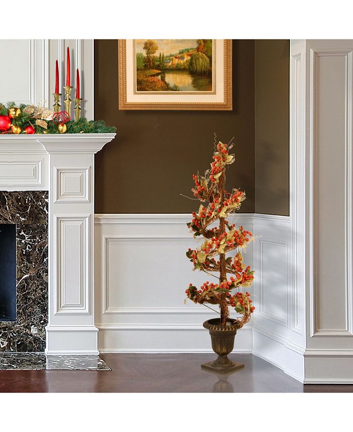 National Tree Company 48" Berry/Leaf Vine Topiary - Macy's