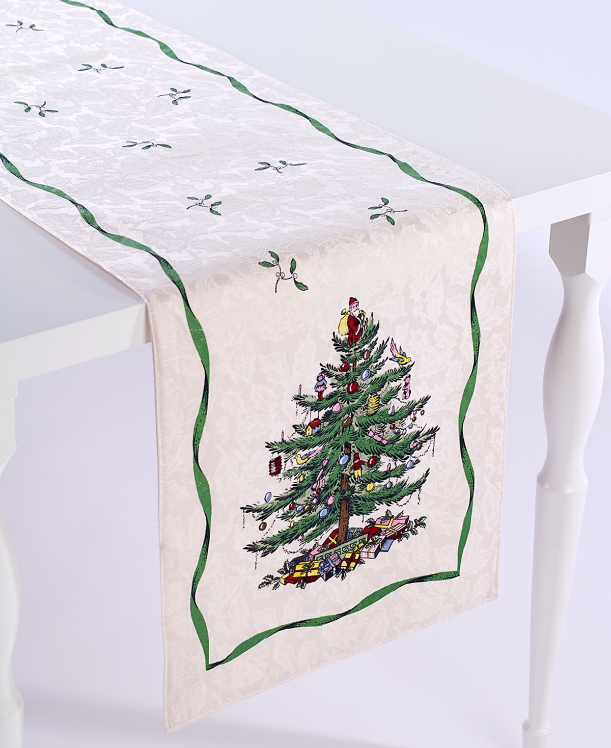 Click here for Spode Christmas Tree Ivory/Green 72 Runner - Ivory prices