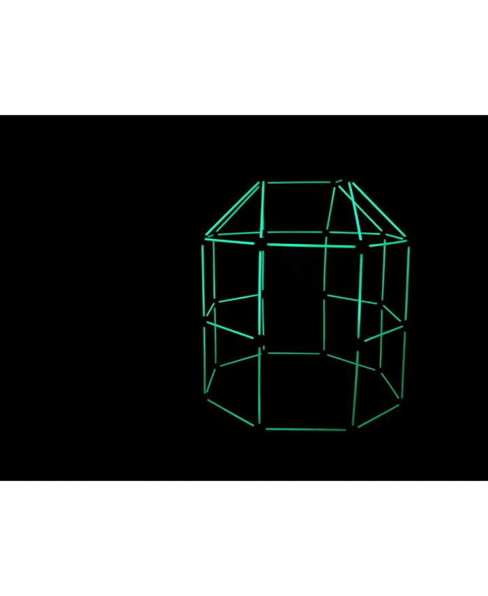 Funphix Fort Building Kit with Glow in The Dark Sticks, 77 Pieces - Macy's