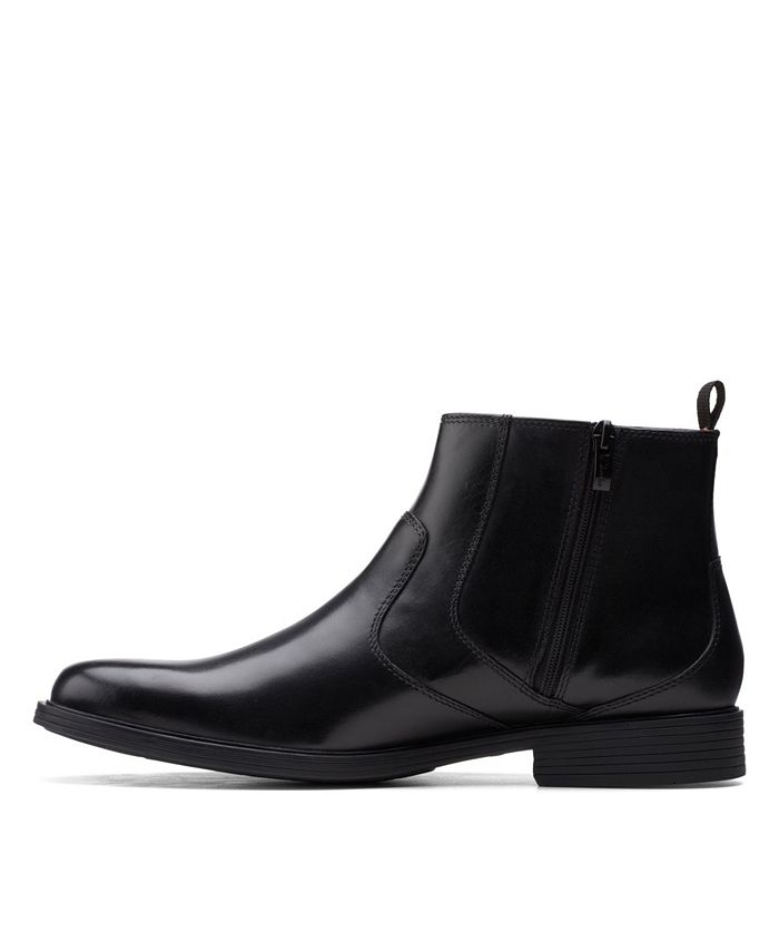 Clarks Men's Whiddon Leather Zip Boot - Macy's