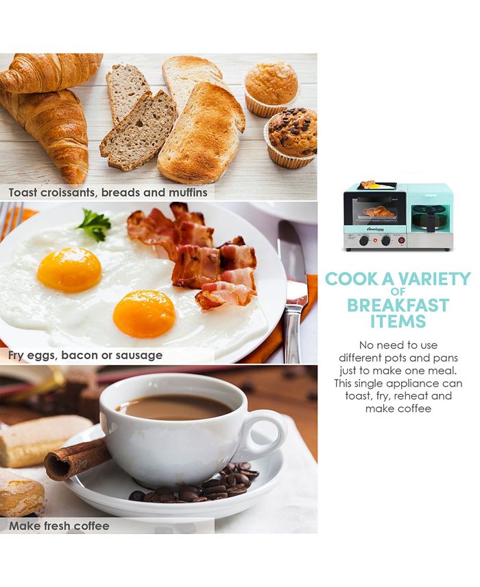 Elite Gourmet 3-in-1 Breakfast Center Station, 4-Cup Coffeemaker ...